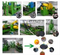 China Full Automatic Waste Tire Recycling Machine with 300~1000kg/h Capacity Producing 0~30mesh Rubber Powder for sale