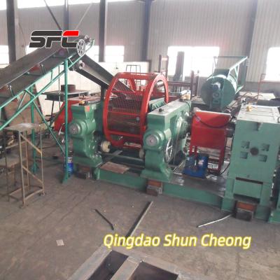 China XKP-560 Rubber Cracker Mill with Alloy Cold Hard Cast Iron Rollers for Crushing 40-50mm Rubber Blocks for sale