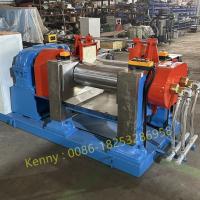 China Rubber Mixing Machine with 560mm Roll Diameter 90kw Motor Power and PLC Control Open Mixing Mill for sale