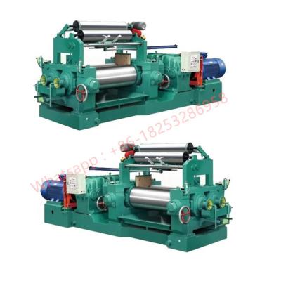 China Open Type Two Roll Mill / Rubber Mixing Mill With Stock Blender for sale