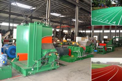 China Automatic Grade Safety Green EPDM Rubber Granules Production Machine for High Productivity Runway Flooring for sale