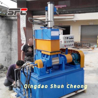 China 75L Capacity Rubber Kneader Machine with Chrome-Plated Mixing Chamber and PLC Control for sale