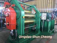 China PLC Control Automatic Three Roll Rubber Calender with Hard-Tooth Reducer for Rubber Sheet Processing for sale