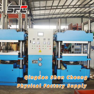 China Duplex Rubber Vulcanizing Press with 0.50 MN Total Pressure PLC Automatic Control and CE ISO SGS Certification for sale