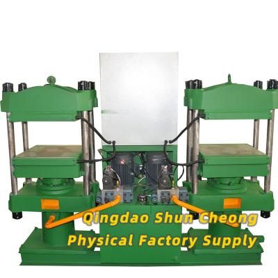 China Duplex Plate Vulcanizing Press with 0.63 MN Total Pressure PLC Automatic Control and Electric Heating for sale