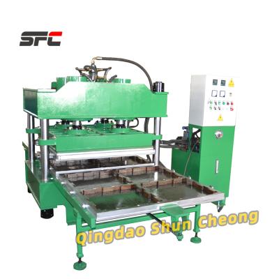 China Automatic Mould Push-Out 4 Layers 50 Ton Pressure Rubber Tile Vulcanizing Press Rubber Tile Machine for sale
