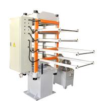 China Rubber Tile Making Machine with 400X400X45 mm Plate Size 4 Working Layers and Manual Push-Out Device for sale