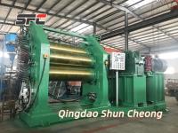 China PLC Control Rubber three roller Calender with Hard-Tooth Reducer for Rubber Sheet Processing for sale
