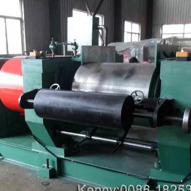 China Reclaimed Rubber Refining Machine with Overload Protection Emergency Stop Button and Chilled Cast Iron Rolls for Rubber Sheet Production for sale