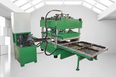 China Rubber Tiles Vulcanizing Press with 550x550mm Platen Size, 4 Working Layers, and Manual Push-Out Device for sale
