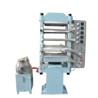 China Rubber Vulcanizing Machine with 550X550X45 Heating Plate and Manual Push-Out Device for Rubber Tiles and 4 Working Layers for sale