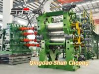 China PLC Controlled Automatic Four Roll Rubber Calender Machine with Hard-Tooth Reducer for Silicone Water Pipe Production for sale