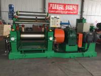 China PLC Control Stainless Steel Two Roll Rubber Mixing Machine with Variable Roll Speeds for sale