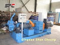China Accurate Temperature Control Force Feeding Single Screw Rubber Extruder Machine with PLC System for sale