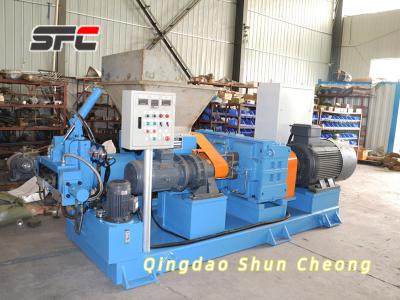China Accurate Temperature Control Force Feeding Single Screw Rubber Extruder Machine with PLC System for sale