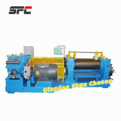 China Commercial Xk-400 Automatic Lab Hydraulic Two Roll Rubber Open Mixing Mill for Rubber Compound Processing for sale