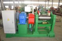 China XK-300 Rubber Mixing Mill with Chilled Alloy Cast Iron Rolls Water Cooling and Auto Reversing Panel for sale