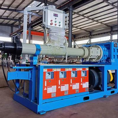 China EPDM Rubber Extruder with 55kw Motor Power 20:1 L:D Ratio and Hardened Reducer for Efficient Cold Feed Extrusion for sale