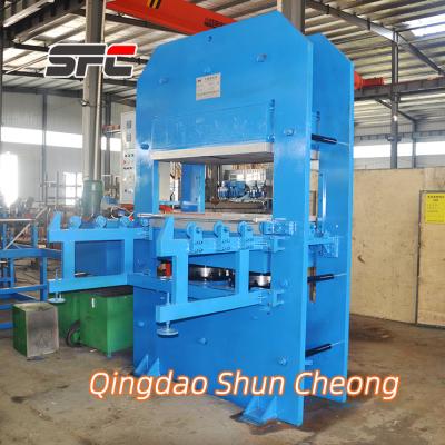 China Frame Type Vulcanizing Hydraulic Press with Dual-action Cylinders Automatic Mold Movement and Multiple Layer Options for sale