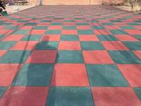 China Customizable Rubber Floor Tile Vulcanizing Machine with 550X550X45 Heating Plate and 50 Ton Pressure for sale