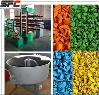 China Customizable Rubber Floor Tile Vulcanizing Machine with 550X550X45 Heating Plate and 50 Ton Pressure for sale