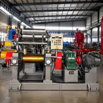 China Automatic Open Mill Hydraulic Stock Blender Type Two Roll Rubber Mixing Mill for sale