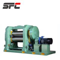China DC Motor Driven Two and three Roller Calender with Chilled Cast Iron Rolls and Emergency Stop Device for sale