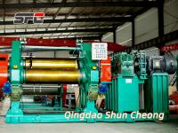 China DC Motor Driven Two and three Roller Calender with Chilled Cast Iron Rolls and Emergency Stop Device for sale