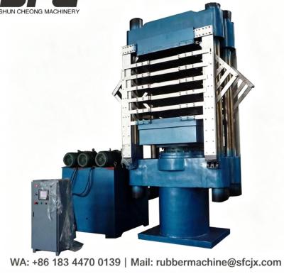China EVA Foaming Vulcanizing Press with 1200x1200mm Platen Size 5MN Total Pressure and Automatic Operation for sale