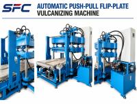 China Bi-directional Tilting-Platen Rubber Vulcanizing Press with PLC Fully Automatic Control and 1100x1100mm Maximum Product Size for sale