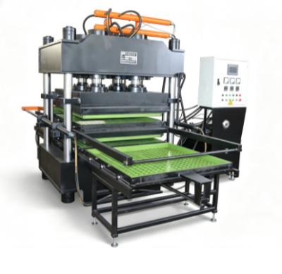 China 200 Ton Rubber Floor Tiles Curing Press Hydraulic Vulcanizer For Outdoor Rubber Mat and tiles Manufacturing for sale