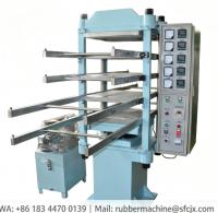 China CE Certified 550x550mm Rubber Tiles Vulcanizing Press with Manual Push-Out Device for sale