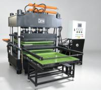 China Rubber Tile Hydraulic Vulcanizing Press | Interlock Rubber Floor Tile Making Machine for sale