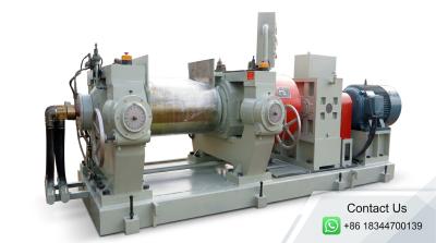 China Reclaimed Rubber Refining Machine with Overload Protection Chilled Cast Iron Rolls and Emergency Stop Button for Rubber Sheet Production for sale