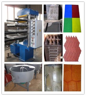 China Customized Push Pull 4 Layer Rubber Tile Making Machine for sale