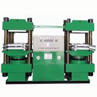 China Two Station Twin Vulcanizing Press Machine PLC Control for sale
