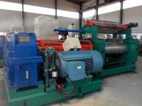 China XK-300 Rubber Mixing Mill with Chilled Alloy Cast Iron Rolls Water Cooling and Auto Reversing Panel for sale