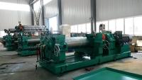 China XK-300 Rubber Mixing Mill with Chilled Alloy Cast Iron Rolls Water Cooling and Auto Reversing Panel for sale