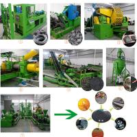 China Hydraulic System Waste Tire Recycling Line with Low Energy Consumption and High Efficiency Rubber Crusher for sale