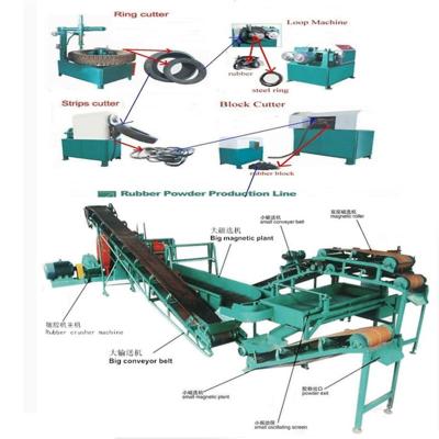 China Semi Automatic Rubber Powder Production Line Waste Tire Recycling for sale