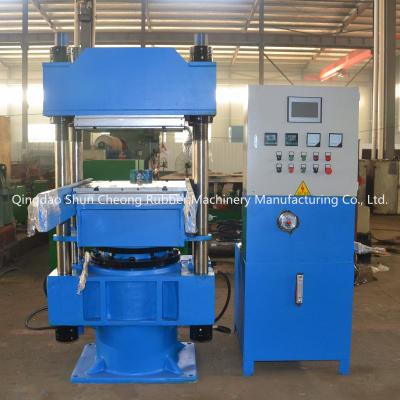 China Column Structure Rubber Vulcanizing Press with 1.00 MN Total Pressure 125mm Daylight and 2.2KW Motor Power for Rubber Sole for sale
