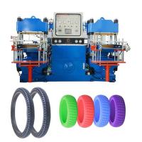 China 2RT 3RT 4RT Hydraulic Vulcanizing Machine Wheelchair E Bike Tire Hot Pess Molding Machine for sale