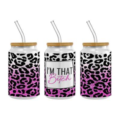 China OEM Printing UV DTF Libbey Wraps For Cups Wraps Spanish 16oz Tumbler for sale