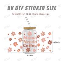 China Custom Mama'S Day UV DTF Transfers For Libbey Glass Tumblers Durable And Washable Designs for sale
