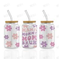 China 20oz Mama'S Day UV DTF Transfers For  Glass Tumblers Durable And Washable Designs for sale
