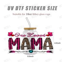 China UV DTF Cup Wrap Transfers Custom Logo Libbey Glass Tumbler For Mama'S Day Promotions for sale