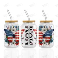 China UV DTF Cup Wrap Transfers For Libbey Glass Tumbler With Custom Mama'S Day Designs for sale