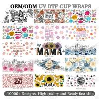 China High Quality UV Printing Mother'S Day UV DTF Cup Wrap Transfer Tumbler Wraps Custom Design Transfer Sticker For Cups for sale