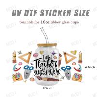 China Imaiwill Custom MOQ High Quality Fashion Transfer Label Transparent Film UV DTF Glass Packaging Transfer Cartoon Sticker for sale