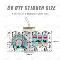 China Wholesale Custom Design Ready To Transfer DIY UVDTF Sticker 16Oz 20Oz 24Oz UV DTF Cup Wraps For 16oz 24oz Glass Can 20oz for sale